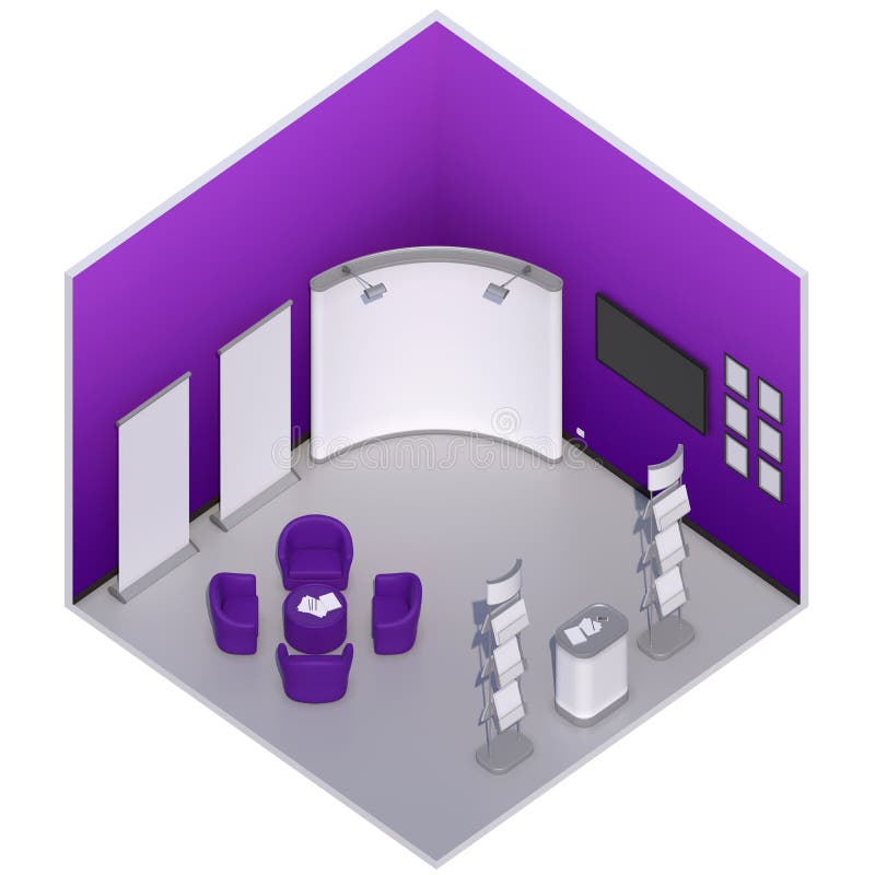 Isometric Exhibition Booth Stock Illustrations – 501 Isometric ...