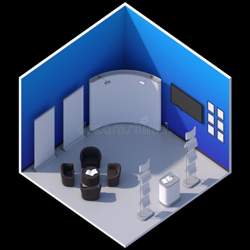 Isometric Exhibition Booth Stock Illustrations – 501 Isometric ...