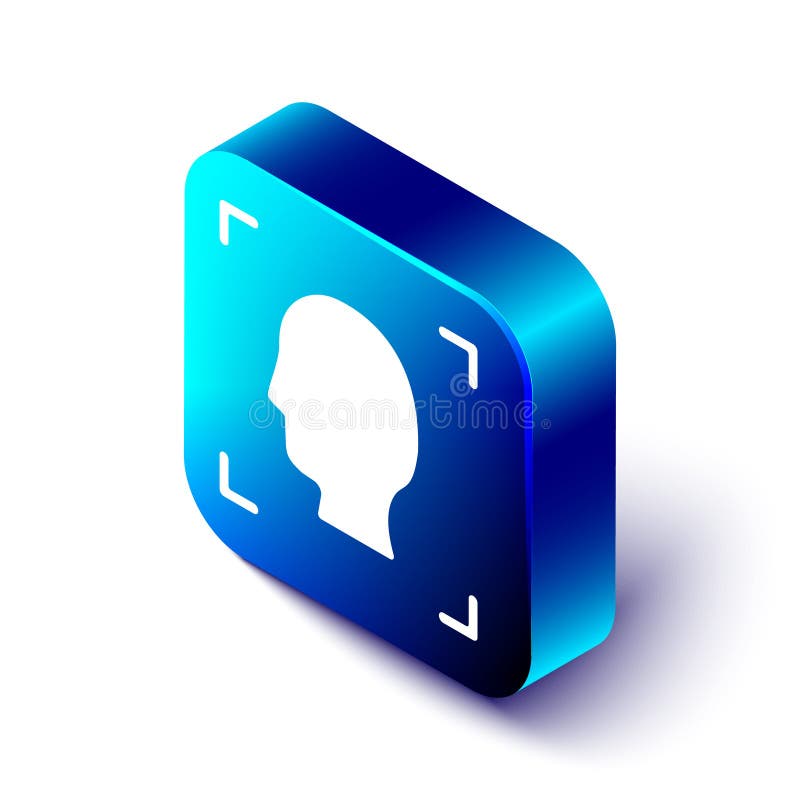 Isometric Man Face in a Medical Protective Mask Icon Isolated on Orange ...