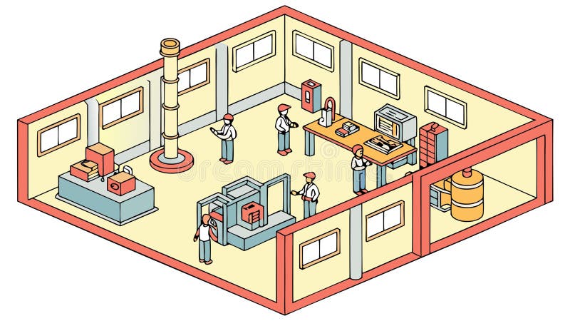 Factory Workers Isometric Stock Illustrations – 809 Factory Workers ...