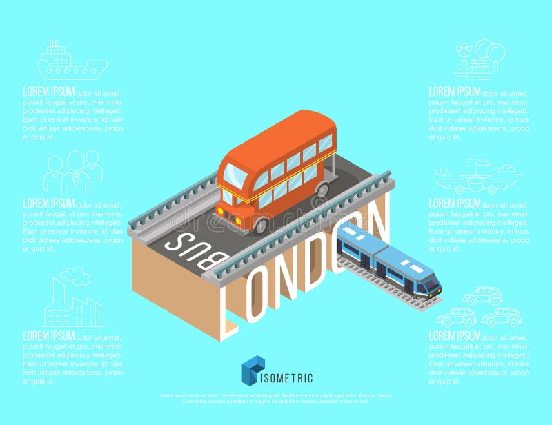 Isometric Famous Place in London Tower Bridge, Vector Illustration ...