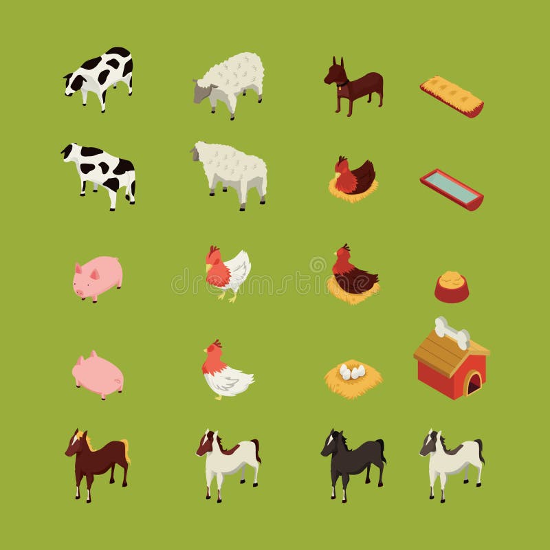Isometric Animals Set stock vector. Illustration of safari - 60392744 Isometric Animals Set stock vector. Illustration of safari - 60392744
