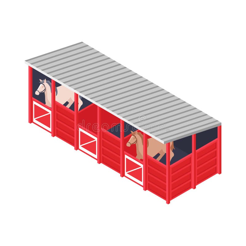 Isometric Farm Icon stock illustration. Illustration of symbol - 267475002