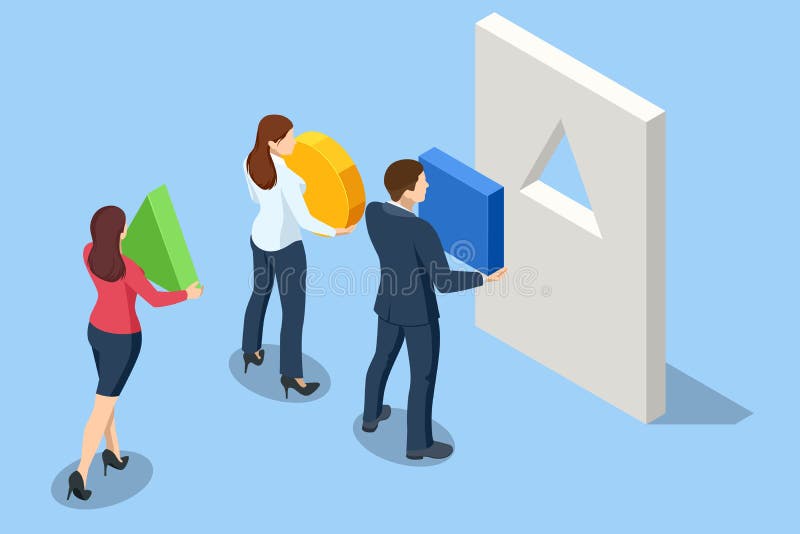 Isometric Finding the Right Business Solution Concept. Stock Vector ... Isometric Finding the Right Business Solution Concept. Stock Vector ...