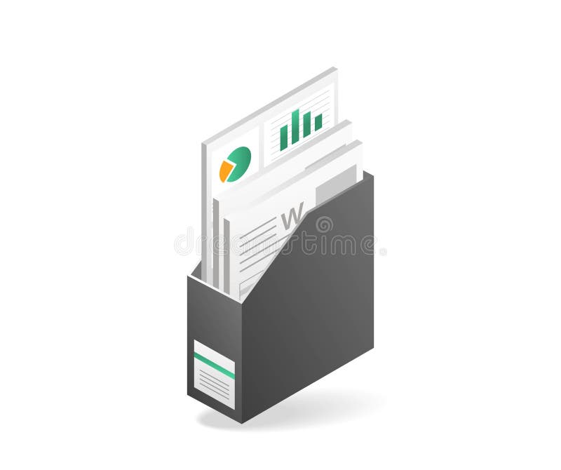Concept Illustration of Administrative Data Folder Board Stock ...