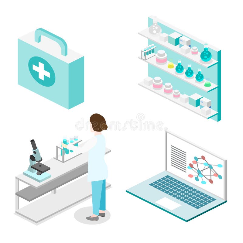 Laboratory Interior Isometric Design Stock Illustrations – 330 ...