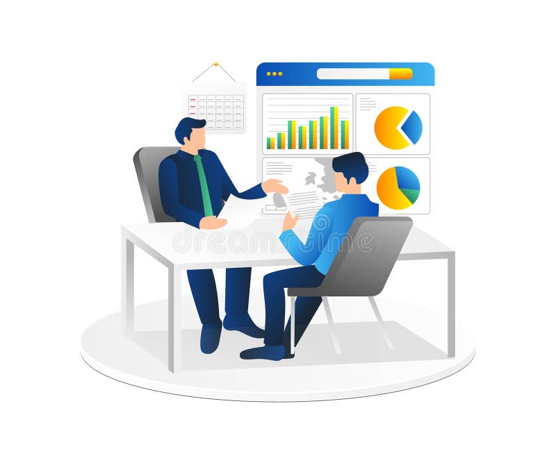 Isometric Flat 3d Illustration Concept Boss is Ordering Repair Work ...