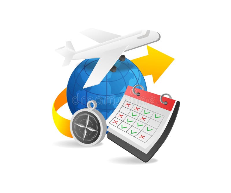 Isometric Flat 3d Illustration Tourist Concept Travel Tour Plan Stock ...