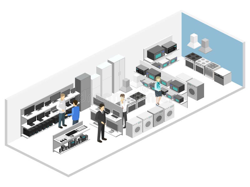 Computer shop online stock illustration. Illustration of monitor - 2176120