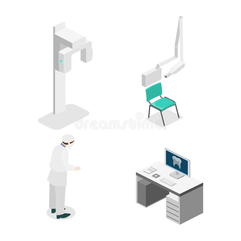 Isometric Flat 3D Isolated Vector Cutaway Interior Oral Radiology Stock ...