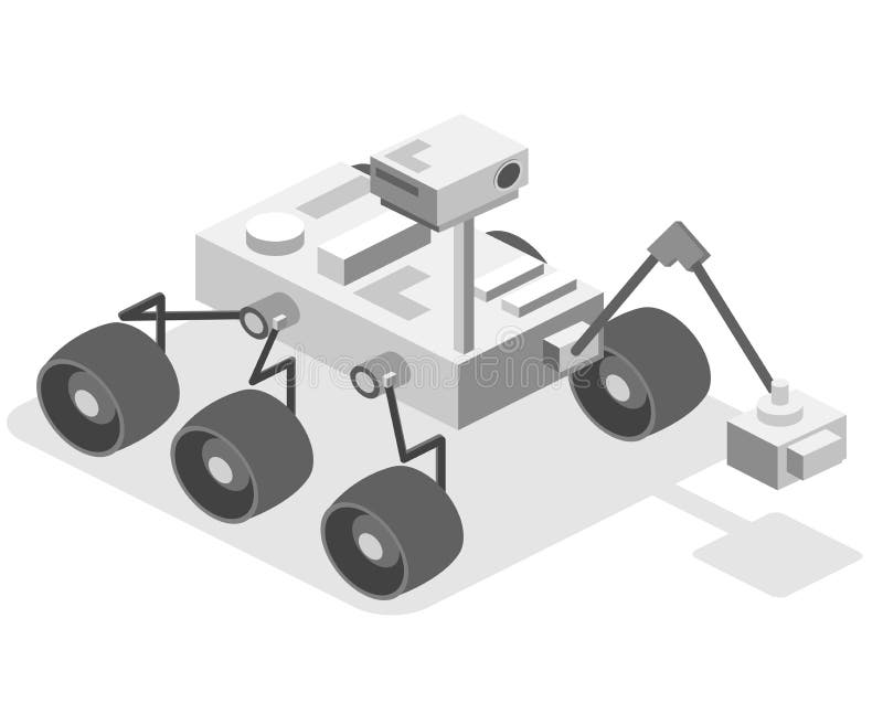 Cartoon Mars rover stock vector. Illustration of drawn - 144860939