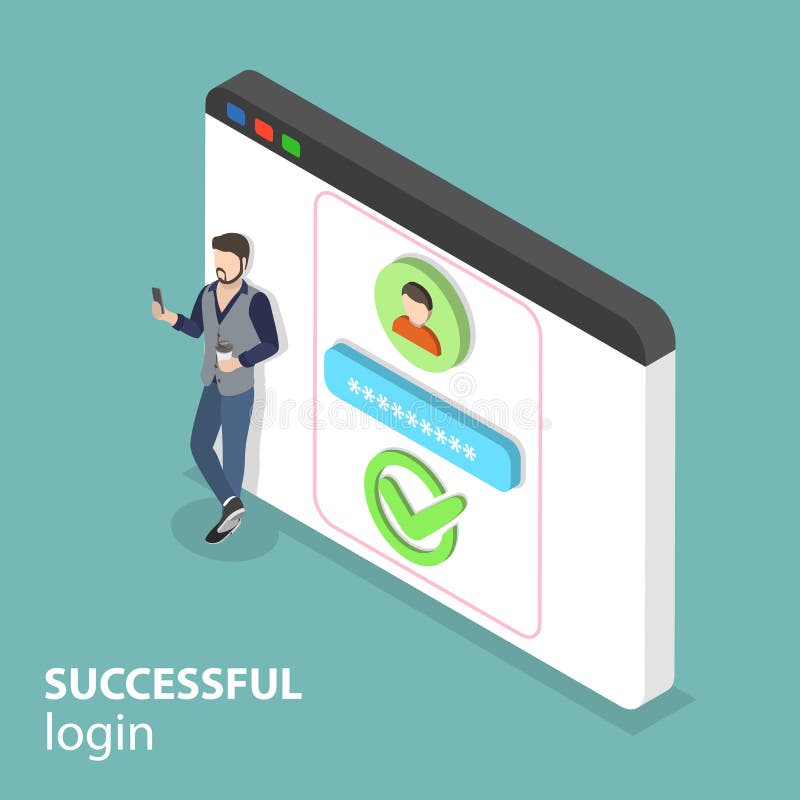 Successful Login Stock Illustrations – 245 Successful Login Stock ...