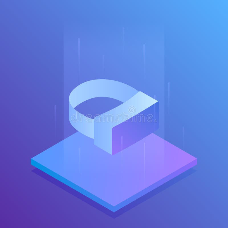 Isometric Flat VR Helmet Virtual Reality. Platform of the Visual ...