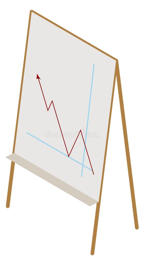 Isometric Flipchart Icon. Statistical Data Presentation Symbol Stock ...