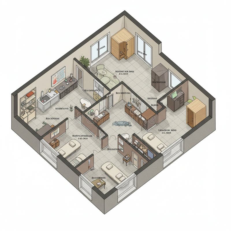 Medical Office Reception Isometric Stock Illustrations – 242 Medical ...