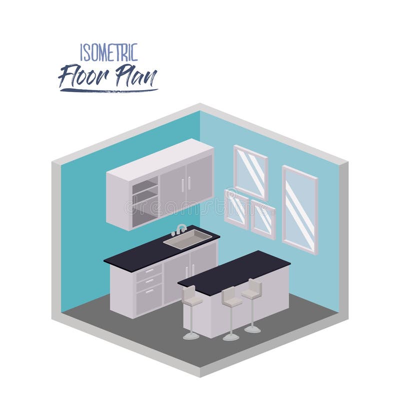 Floor Plan Object Kitchen Stock Illustrations – 523 Floor Plan Object ...