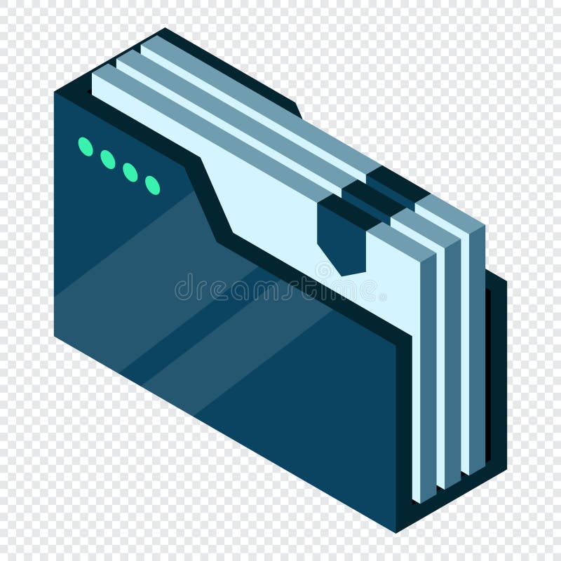 Isometric Folder with Documents. Document Folder Isometric. Archive Containing Documents Stock ...