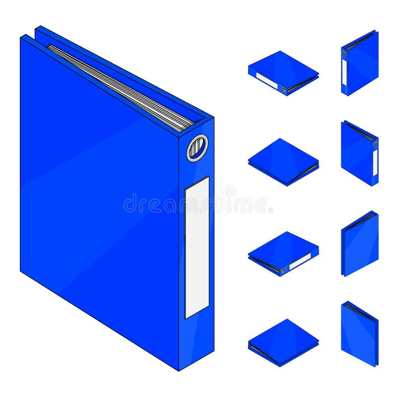 Isometric Folder Line . a Large Set of Images of an Office Folder with ... Isometric Folder Line . a Large Set of Images of an Office Folder with ...