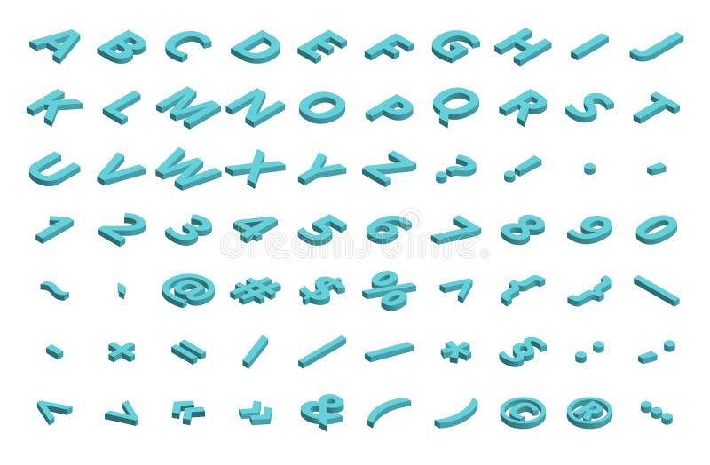 3d Isometric Alphabet Vector Font. Isometric Letters, Numbers and ... 3d Isometric Alphabet Vector Font. Isometric Letters, Numbers and ...