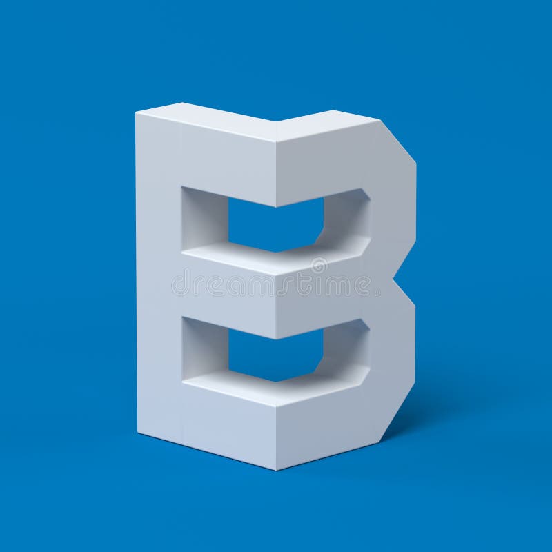Isometric Font 3d Rendering Letter B Stock Illustration - Illustration ...
