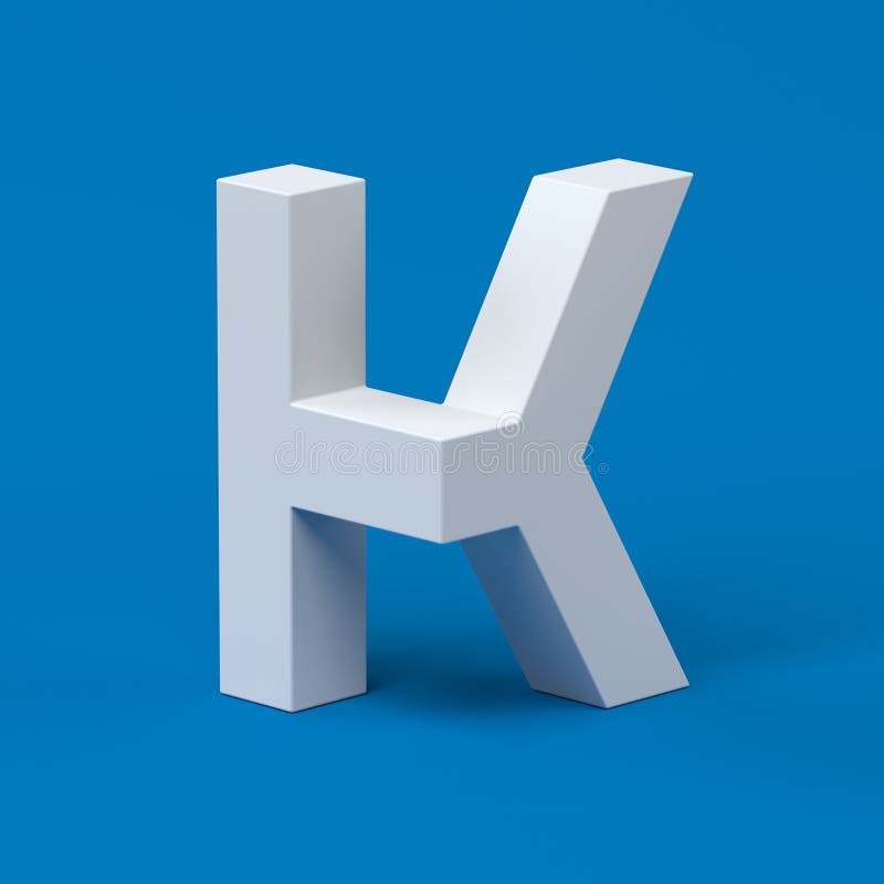 Isometric Font 3d Rendering Letter K Stock Illustration - Illustration ...