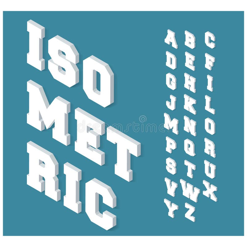 Isometric font stock vector. Illustration of object - 218568782