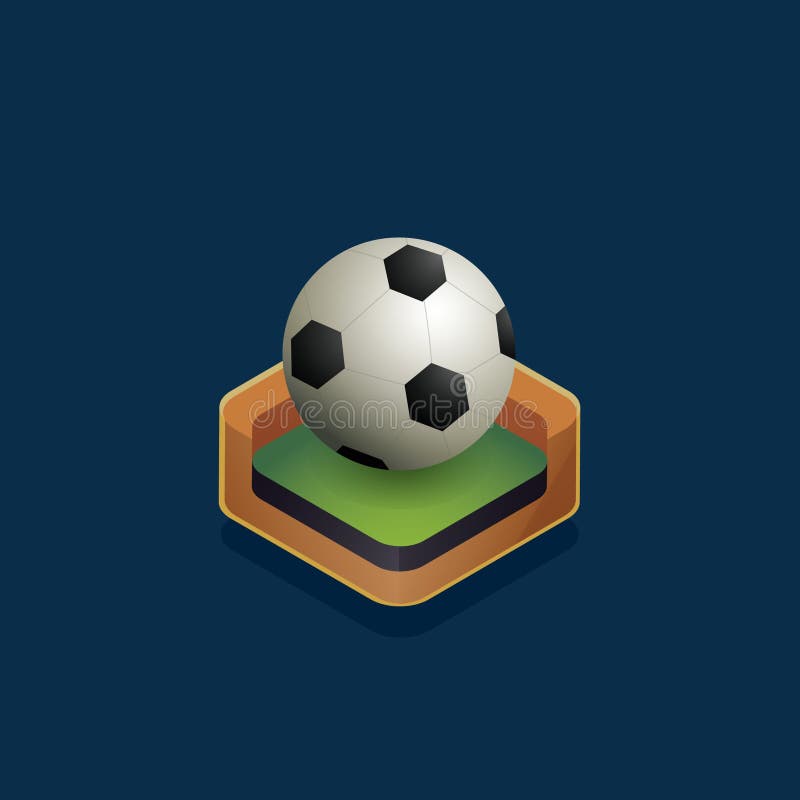 Isometric Football. Vector Illustration Decorative Design Stock Vector ...