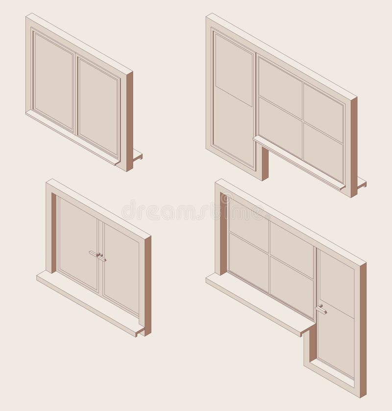Upvc Plastic Window Color Illustration Stock Illustrations – 4 Upvc ...