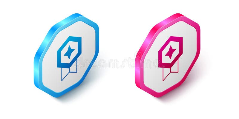 Isometric Game Rating with Medal Icon Isolated on White Background ...