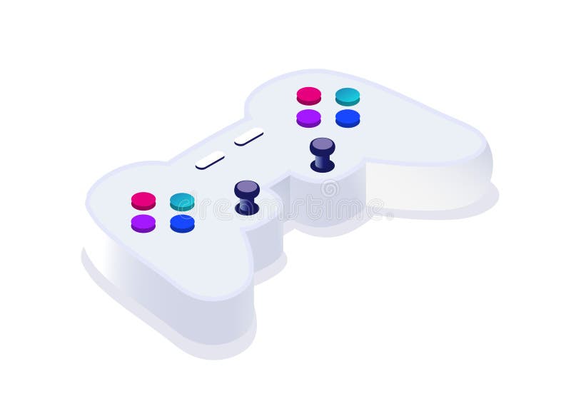 Isometric gamepad concept stock vector. Illustration of device - 277468618