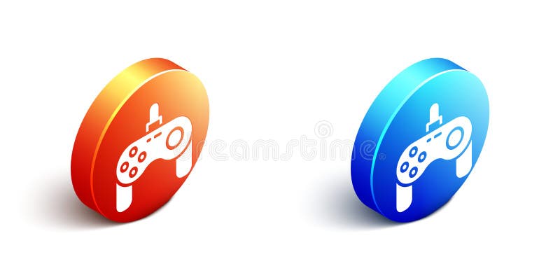 Isometric Gamepad Icon Isolated on White Background. Game Controller ...