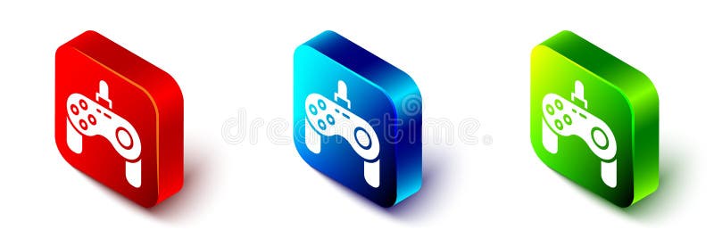 Isometric Gamepad Icon Isolated on White Background. Game Controller ...