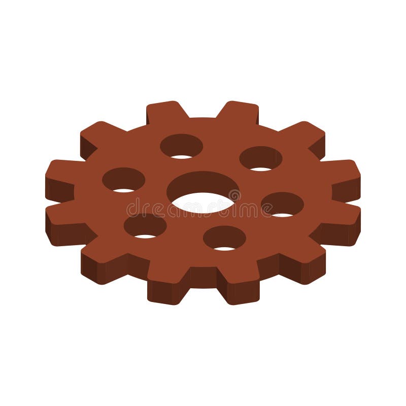 Isometric Gear Icon stock vector. Illustration of business - 276650015