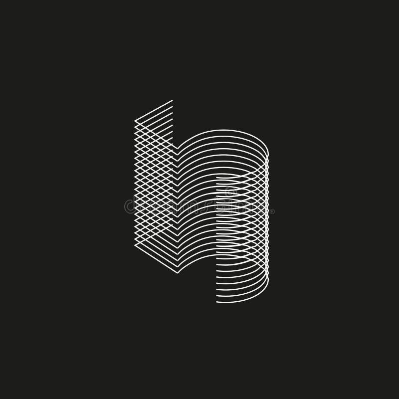 Isometric Geometric Font. Line Blend Style Number 5. Typography Design ...