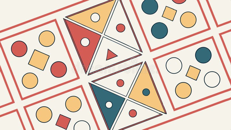 Isometric Geometric Pattern of Colorful Tiled Squares Vector Design ...