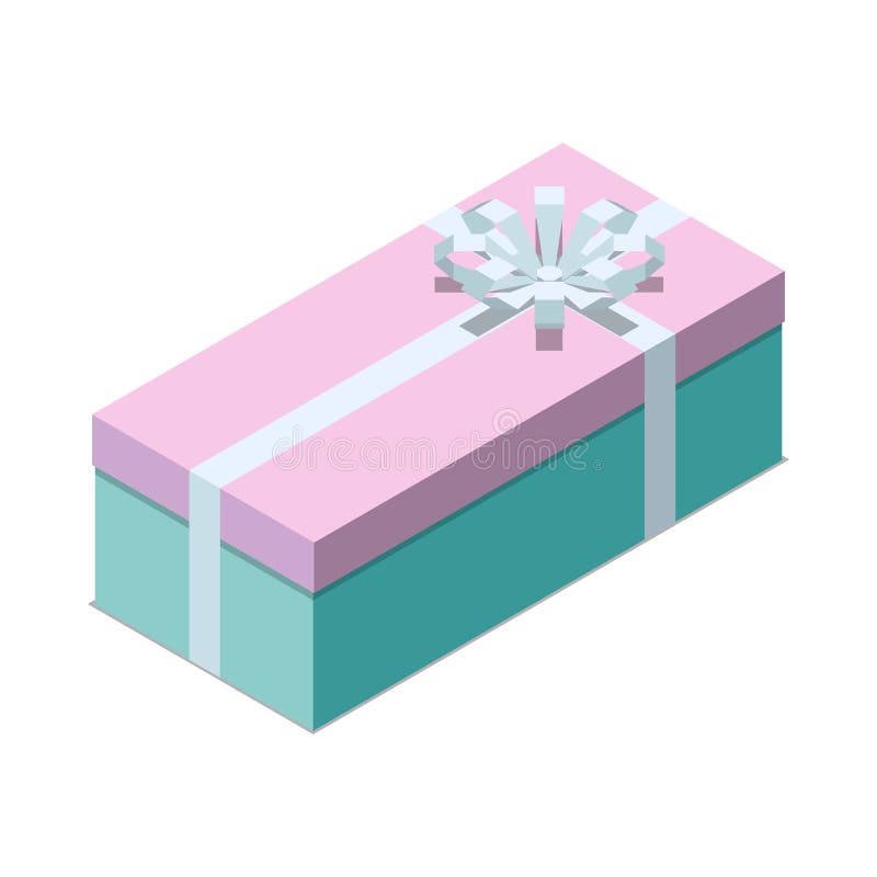 Isometric Gift Box stock vector. Illustration of birthday - 261881603