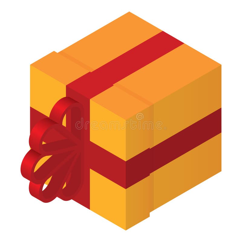 Isometric Gift Box. Vector Illustration Decorative Design Stock Vector ...