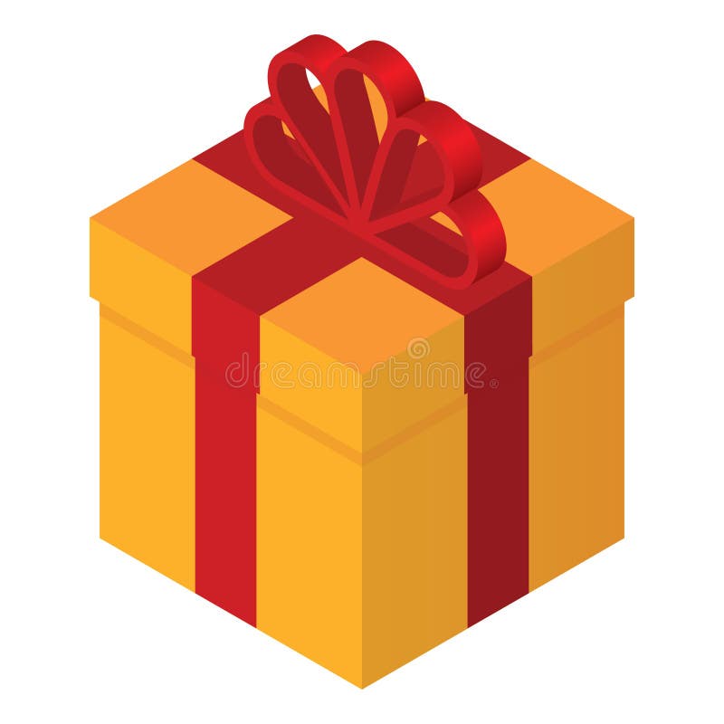 Isometric Gift Box. Vector Illustration Decorative Design Stock Vector ...