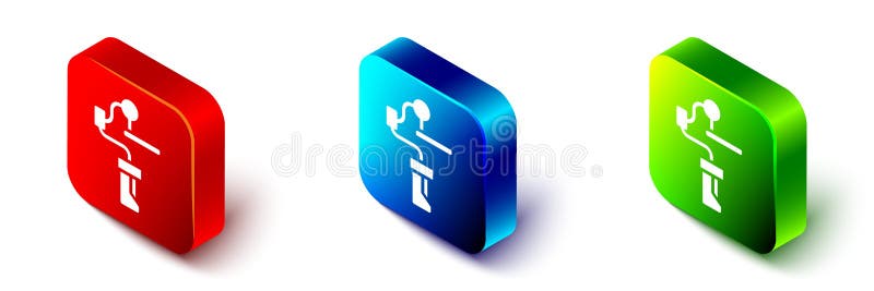 Isometric Gimbal Stabilizer for Camera Icon Isolated on White ...