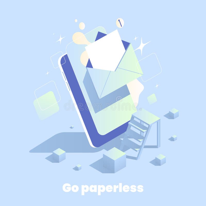 Go Paperless Stock Illustrations – 125 Go Paperless Stock Illustrations ...