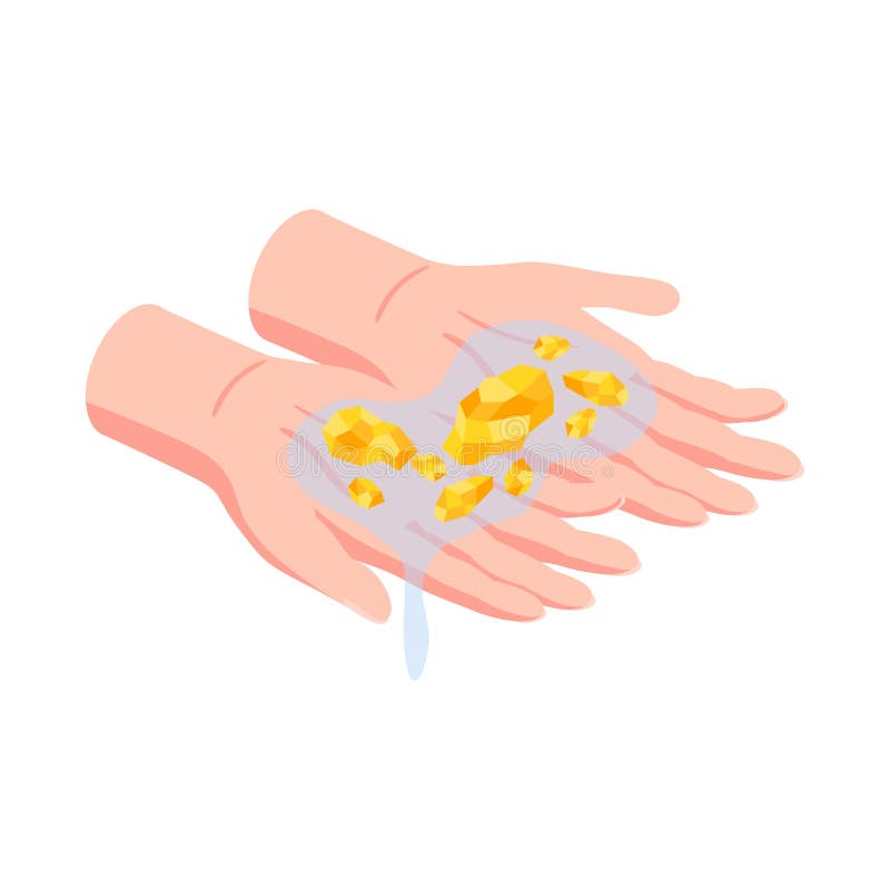 Isometric Gold Mining Rush Vector Illustration Stock Illustration ...