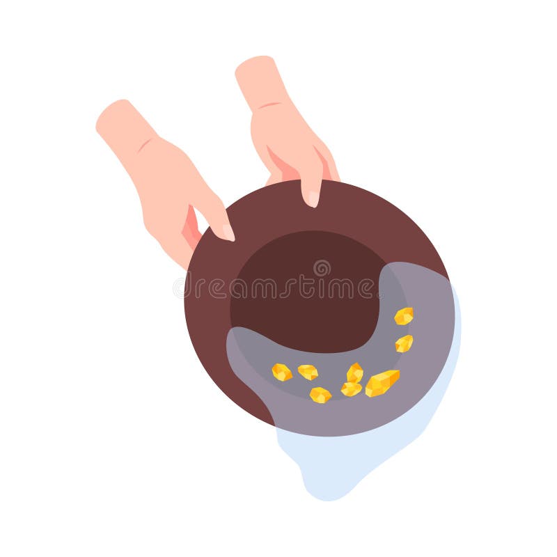 Isometric Gold Mining Rush Vector Illustration Stock Vector ...