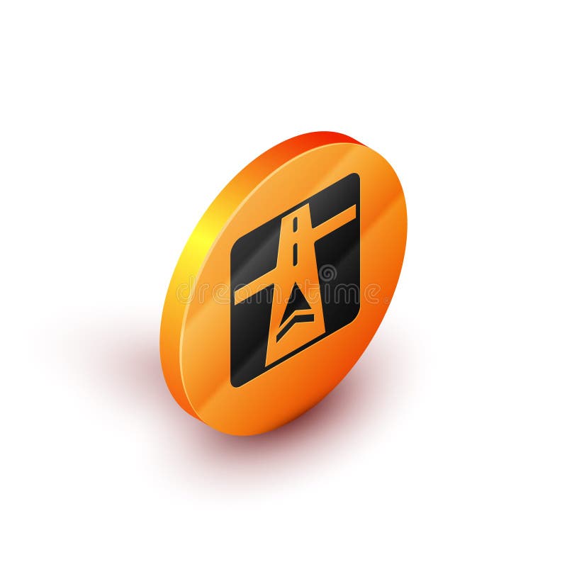 Isometric Gps Device with Map Icon Isolated on White Background. Orange ...