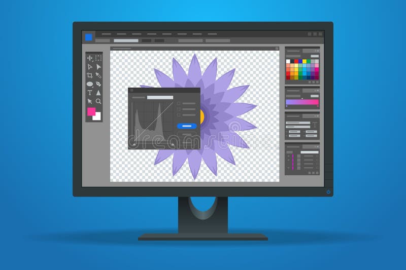Isometric Graphic Design Studio. Graphic Designer at Work. Graphic ...