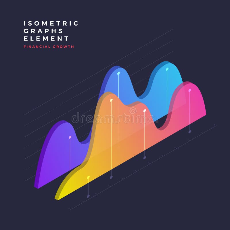 Isometric graphic element stock vector. Illustration of report - 123044289