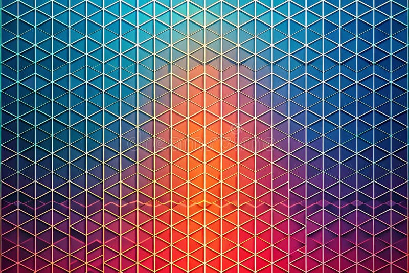 Isometric Grid Background 3D Creating a Sense of Depth Stock Illustration - Illustration of ...