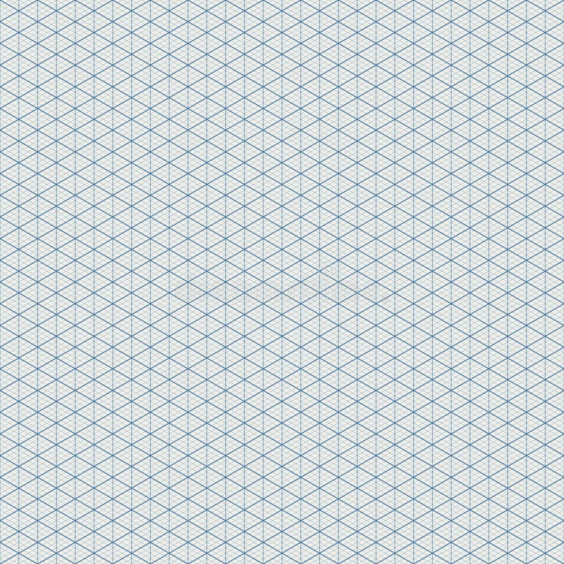 Isometric Grid Paper A4 Landscape Vector Stock Vector - Illustration of ...