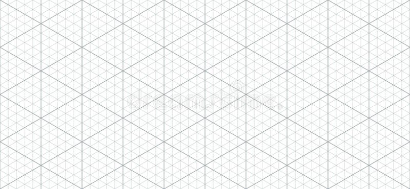 Isometric Grid Seamless Pattern Outline Isometric Graph Template