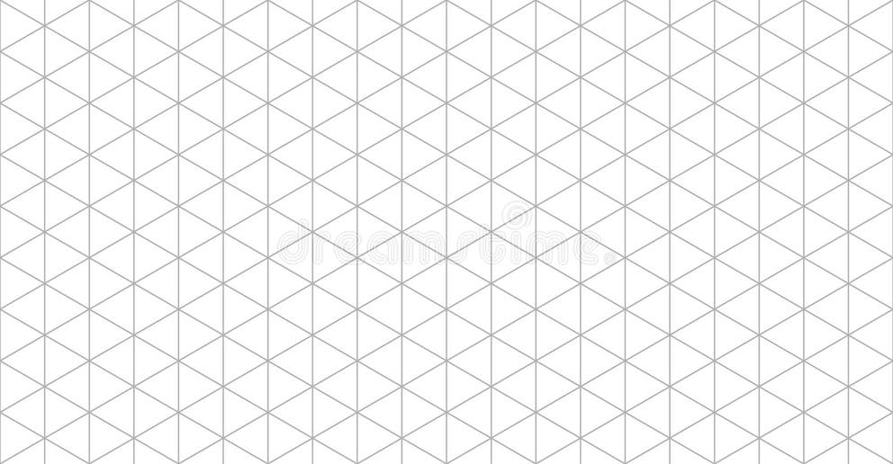 Isometric Grid Seamless Pattern. Triangle Graph Paper. Hexagonal and Triangular Geometric Shapes ...