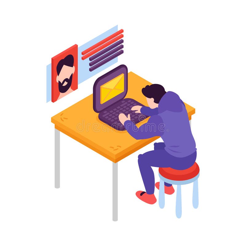Isometric Hacker Concept stock illustration. Illustration of safety ... Isometric Hacker Concept stock illustration. Illustration of safety ...